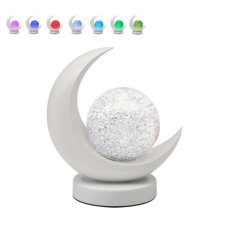 MOON GLITTER LAMP WHITE : Lesser & Pavey