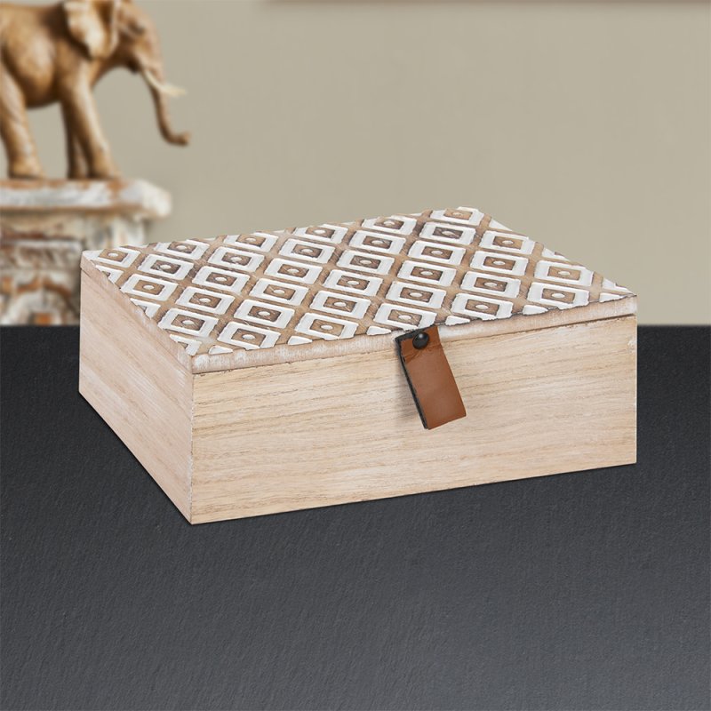 CARVED TEA BOX : Lesser & Pavey