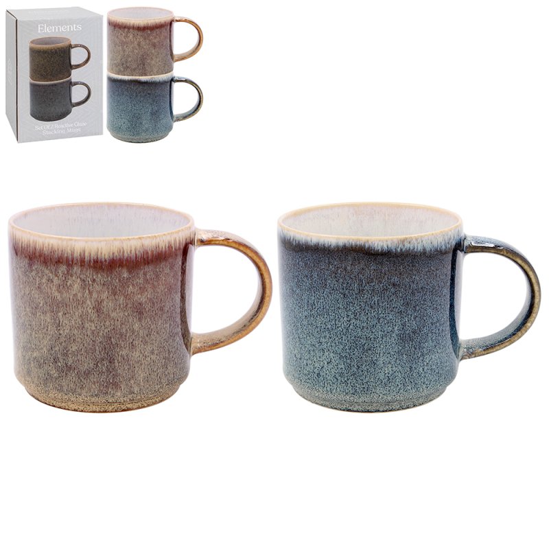 REACTIVE GLAZE STACK MUGS SET2 : Lesser & Pavey
