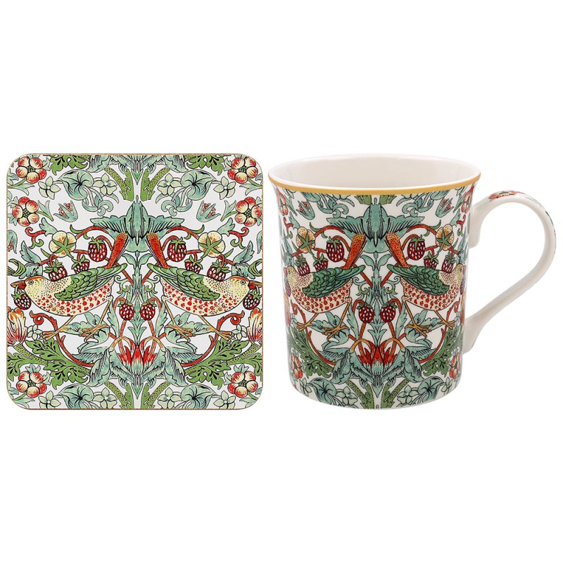 STRAWBERRY THIEF MUG & COASTER : Lesser & Pavey
