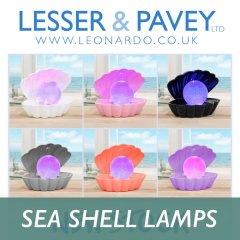 Sea Shell Glitter Lamps & More Arriving In : Lesser & Pavey