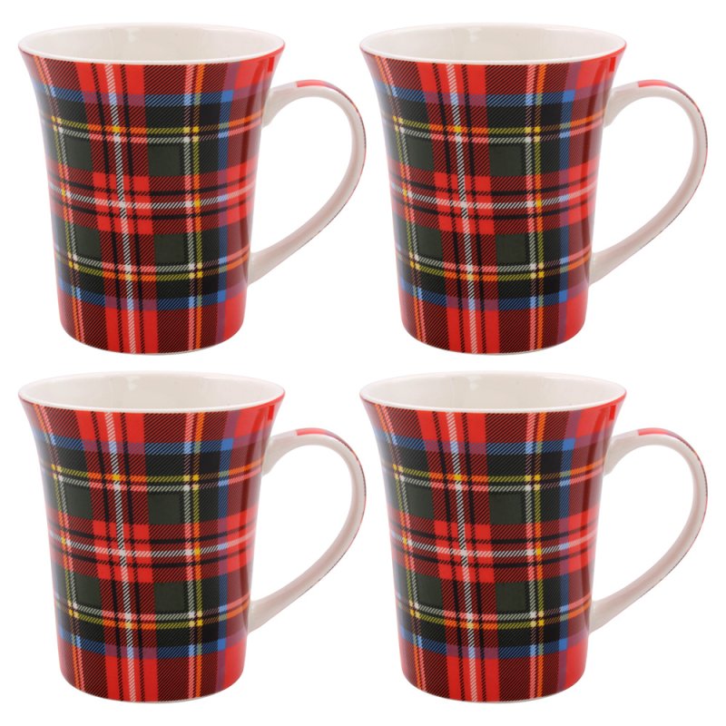 TARTAN MUGS SET 4 : Lesser & Pavey