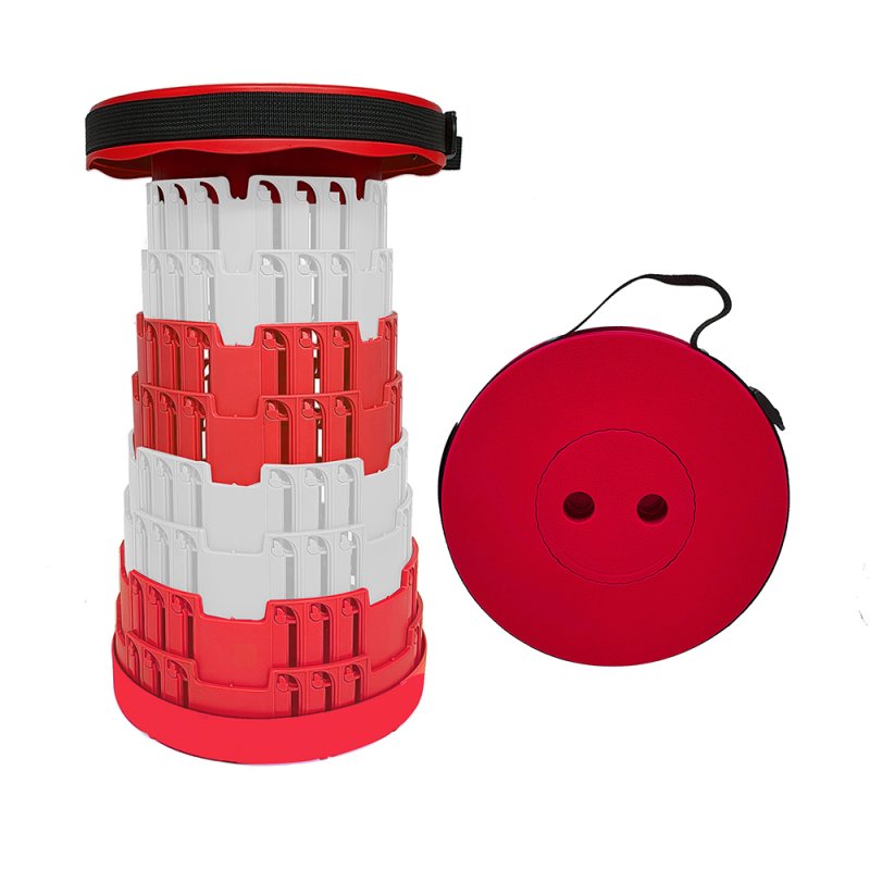 TELESCOPIC STOOL RED & WHITE : Lesser & Pavey