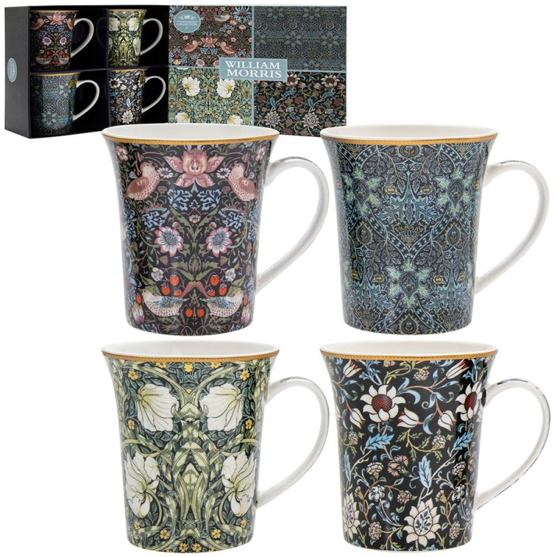 WILLIAM MORRIS MUGS SET OF 4 : Lesser & Pavey