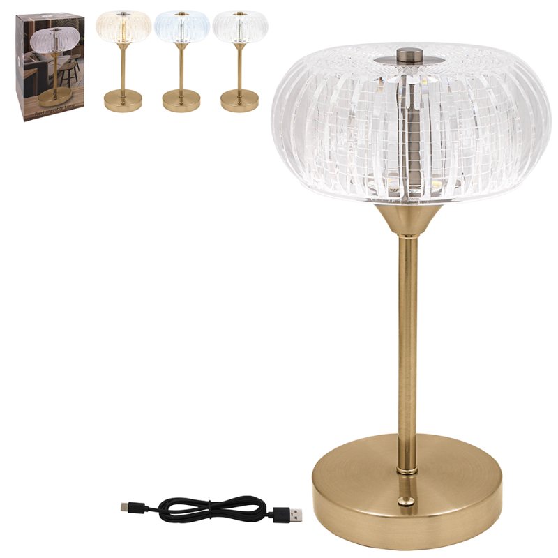 LED TOUCH LAMP GOLD : Lesser & Pavey