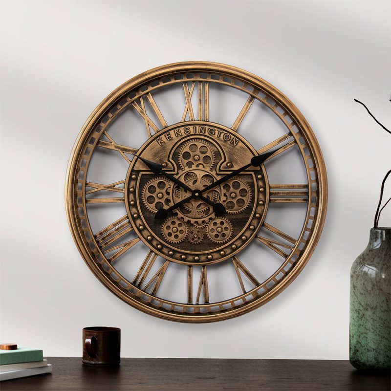 COG CLOCK GOLD 52CM : Lesser & Pavey