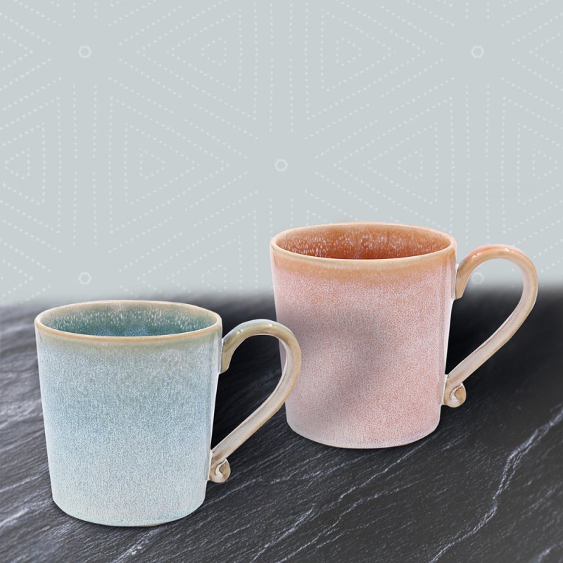 REACTIVE GLAZE MUGS SET OF 2 : Lesser & Pavey