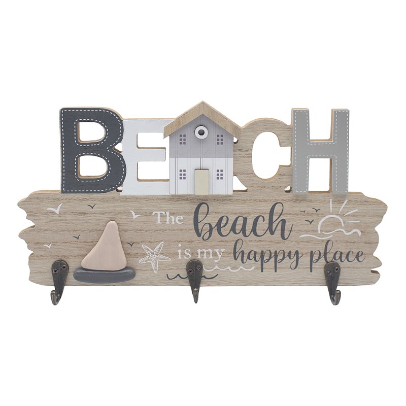 BEACH PLAQUE WITH HOOKS : Lesser & Pavey