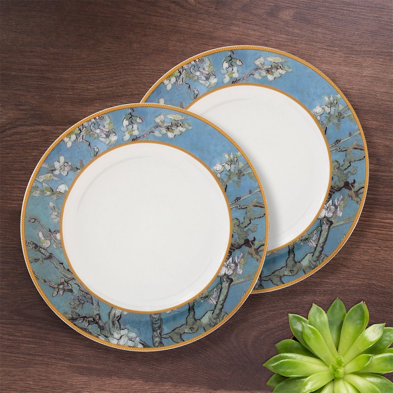 ALMOND BLOSSOM SIDE PLATES S2 : Lesser & Pavey