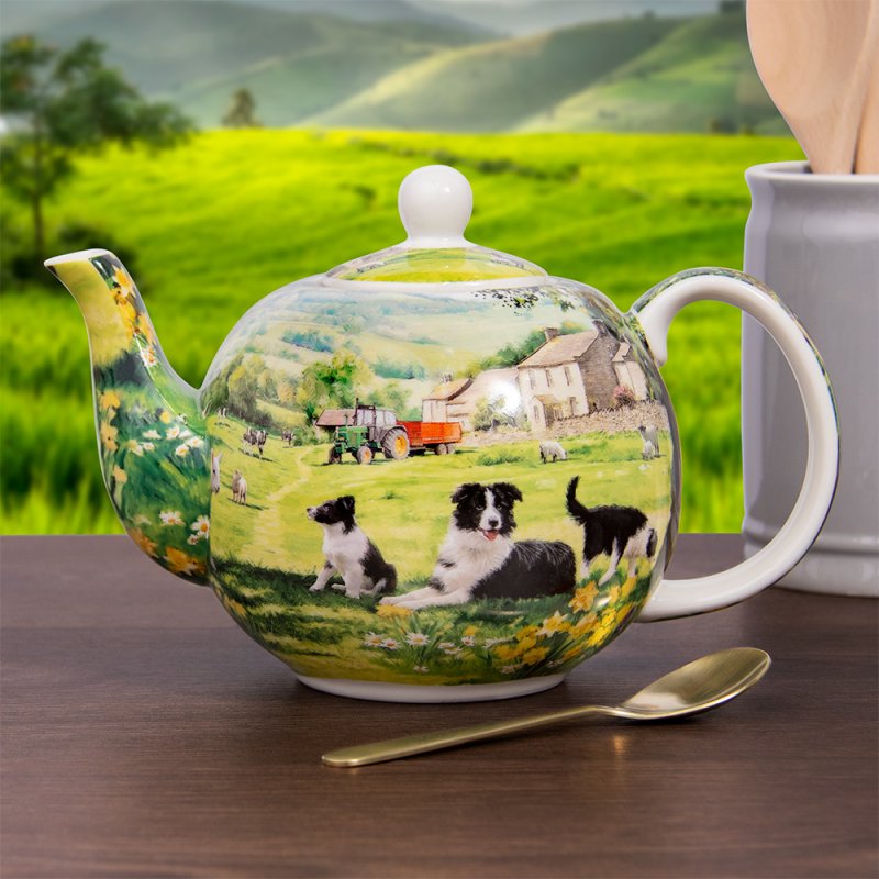 COLLIE & SHEEP TEAPOT : Lesser & Pavey
