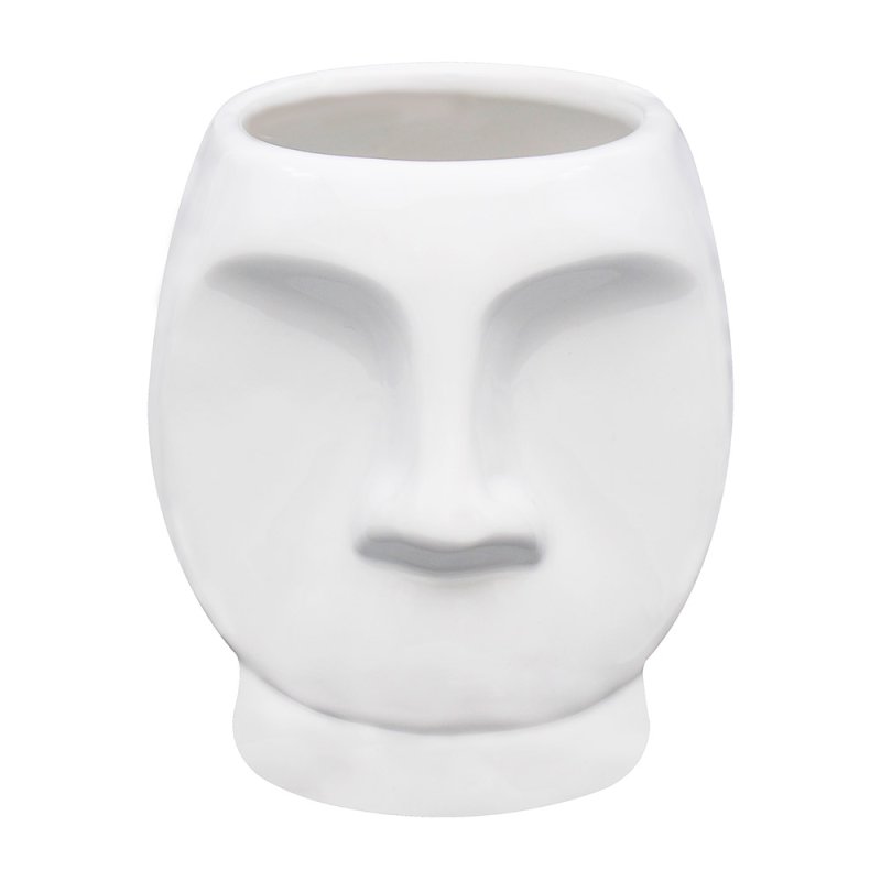 FACE PLANT POT WHITE 12CM : Lesser & Pavey