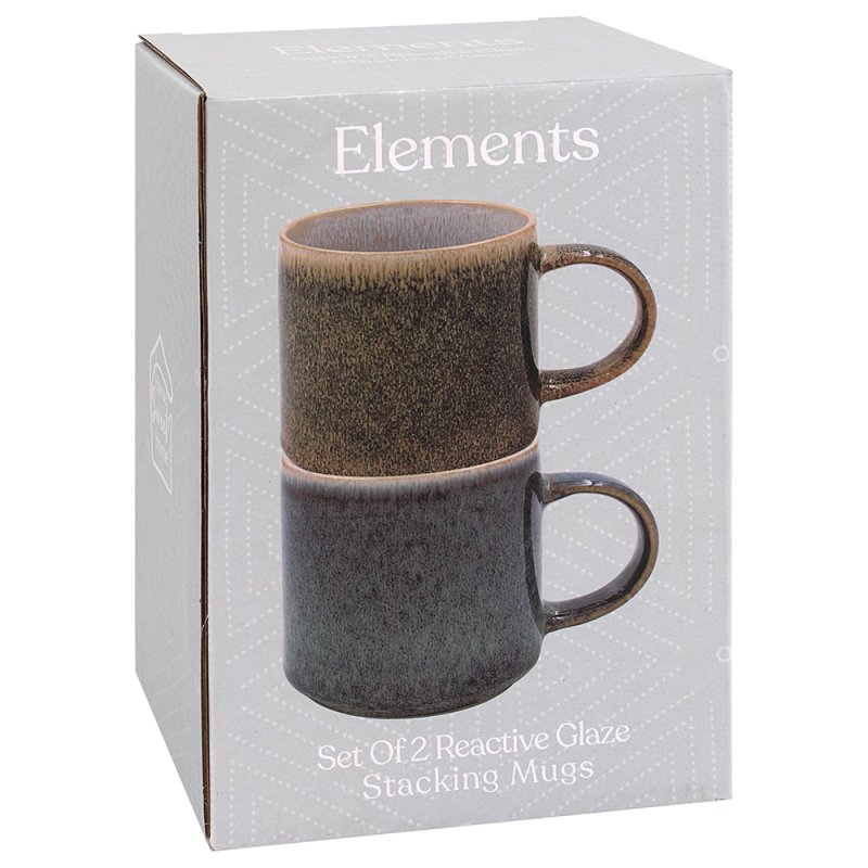 REACTIVE GLAZE STACK MUGS SET2 : Lesser & Pavey