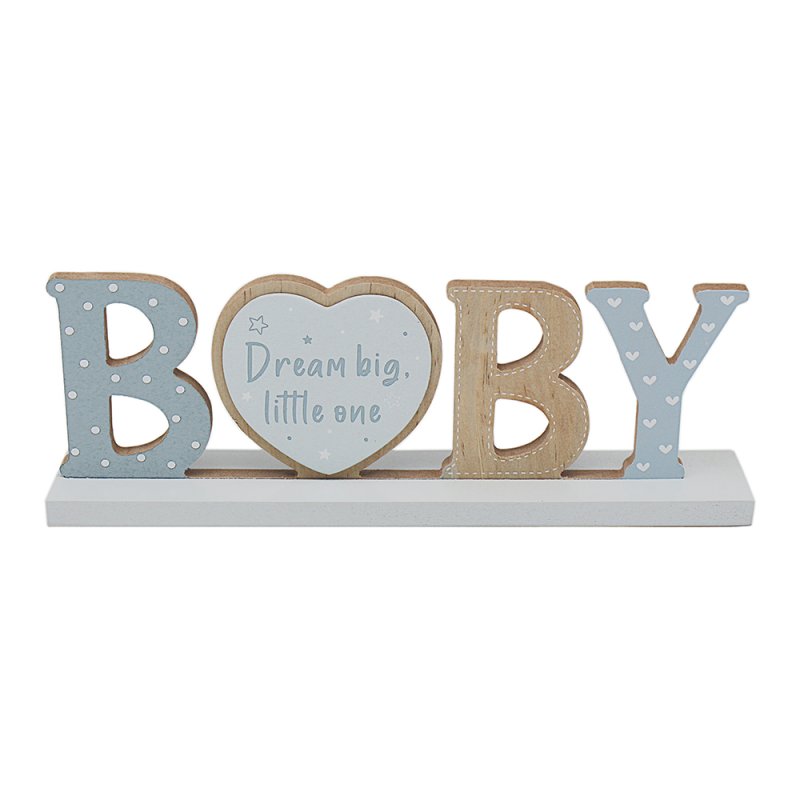 BABY STANDING PLAQUE BLUE : Lesser & Pavey